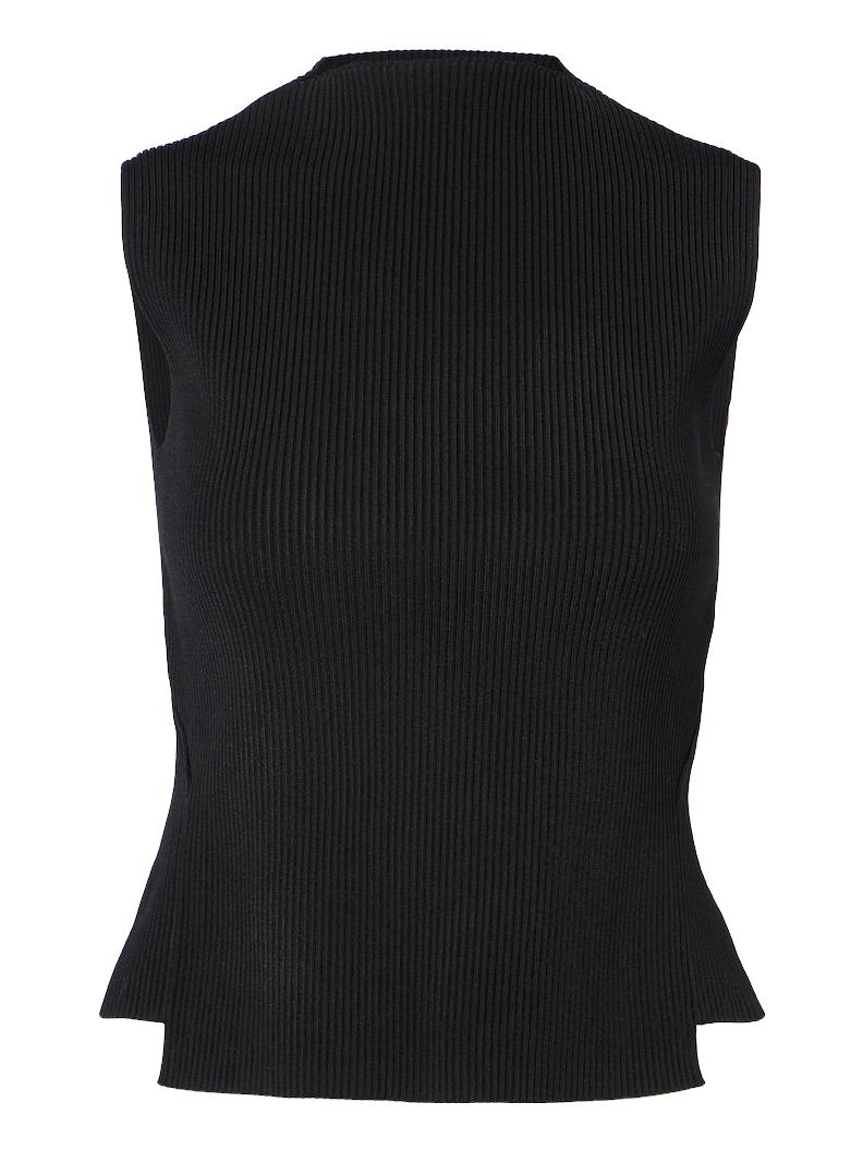 VICTORIA BECKHAM Victoria Beckham Ribbed-Knit Zip-Up Top