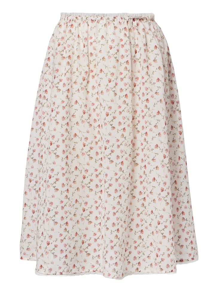 POSSE Posse Charlotte Floral Cotton Midi Skirt