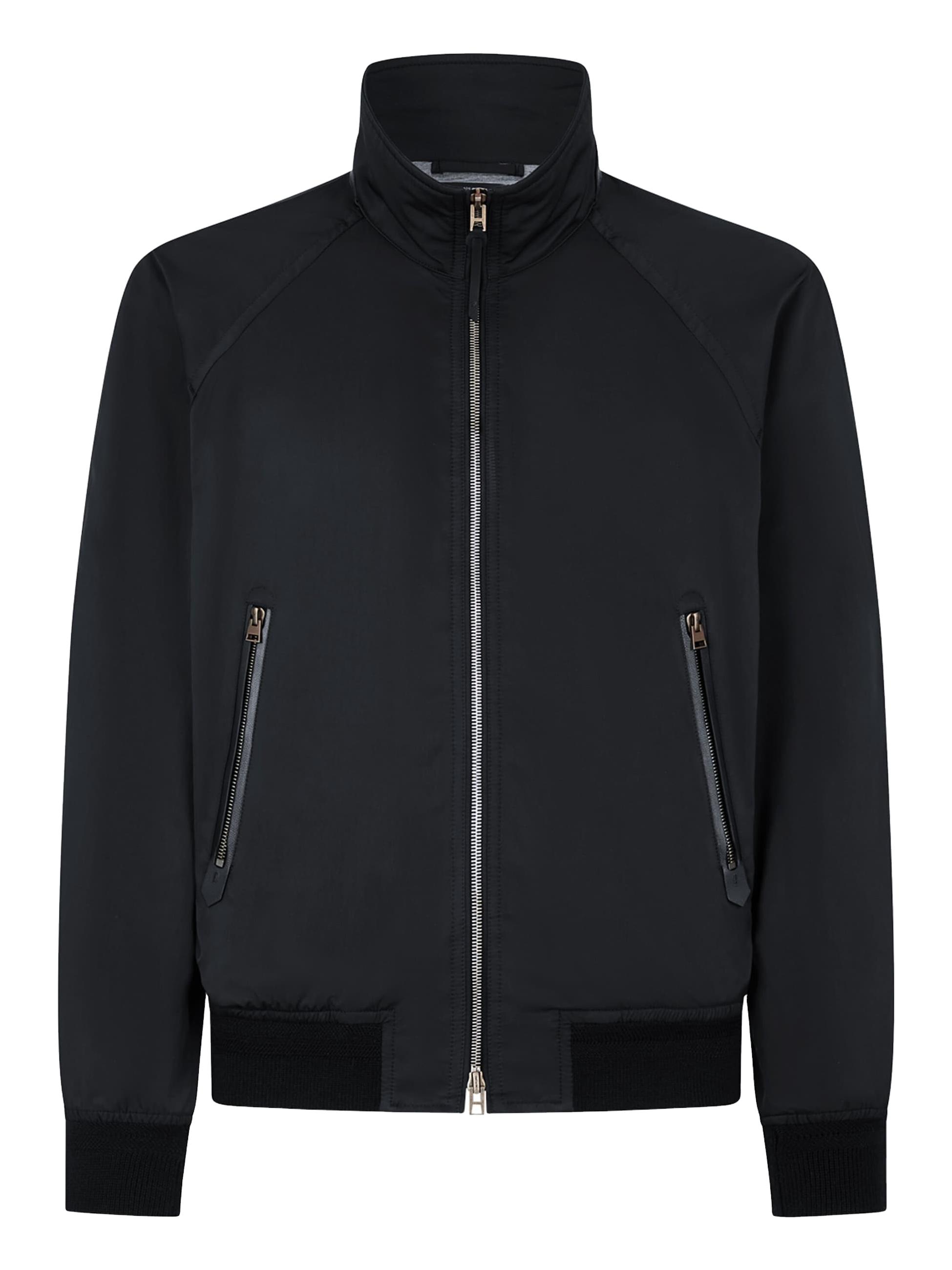 TOM FORD Tom Ford Technical Bomber Jacket with Leather Trims