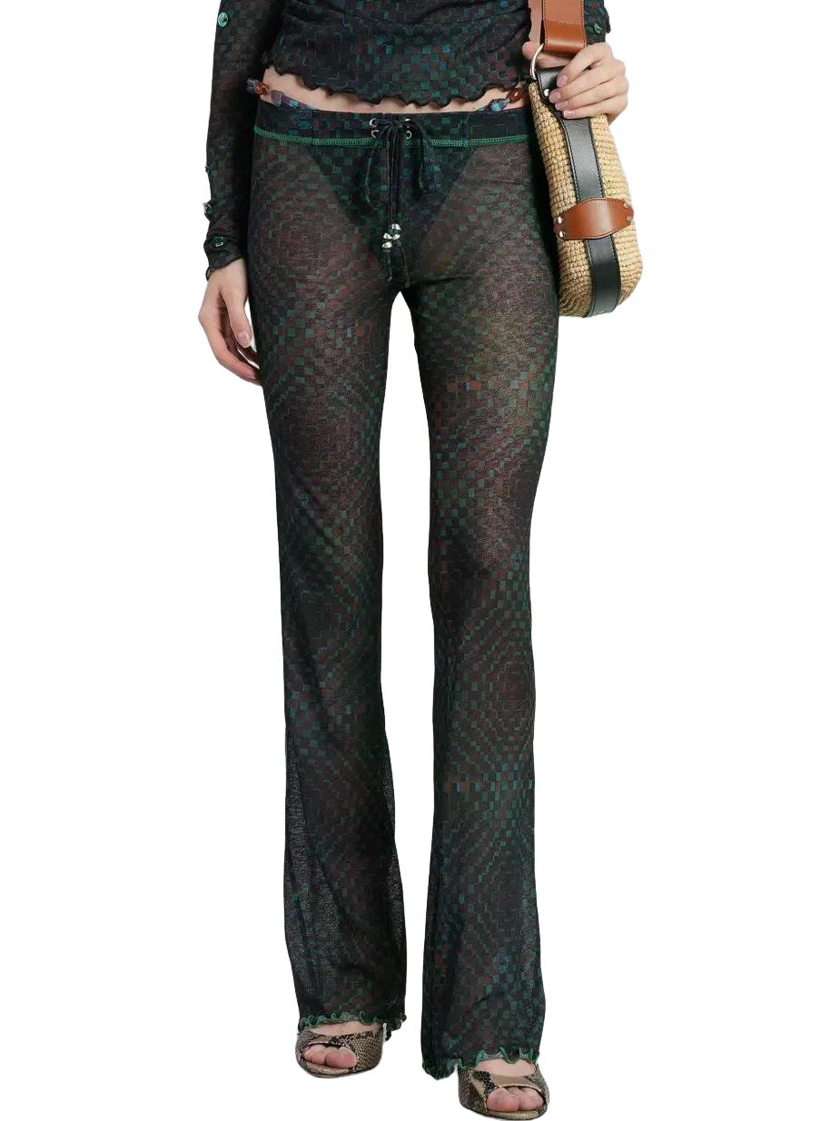 SIEDRES SIEDRES Check Pattern Flared Trousers