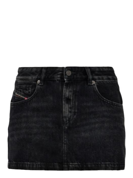 DIESEL® Diesel Logo Patch Denim Skirt