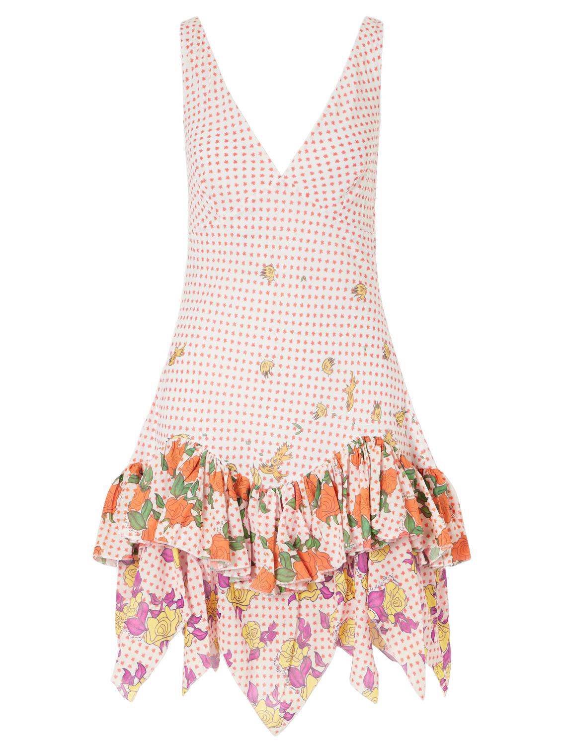 DONDE ESTEBAN Donde Esteban Pajaritos y Rosas Ruffled Cotton Mini Dress