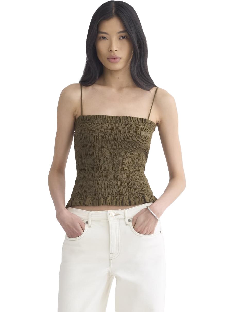 EVERLANE EVERLANE Gauze Smocked Cami Top