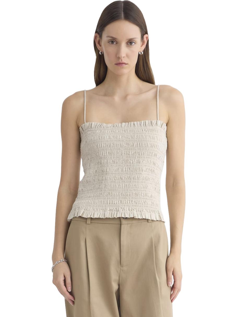 EVERLANE EVERLANE Gauze Smocked Cami Top