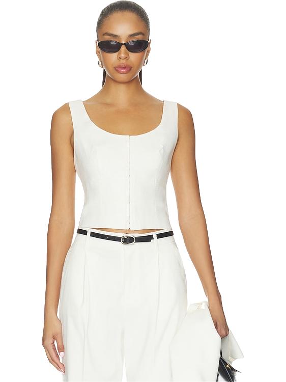 PAIGE PAIGE Carra Scoop Neck Top