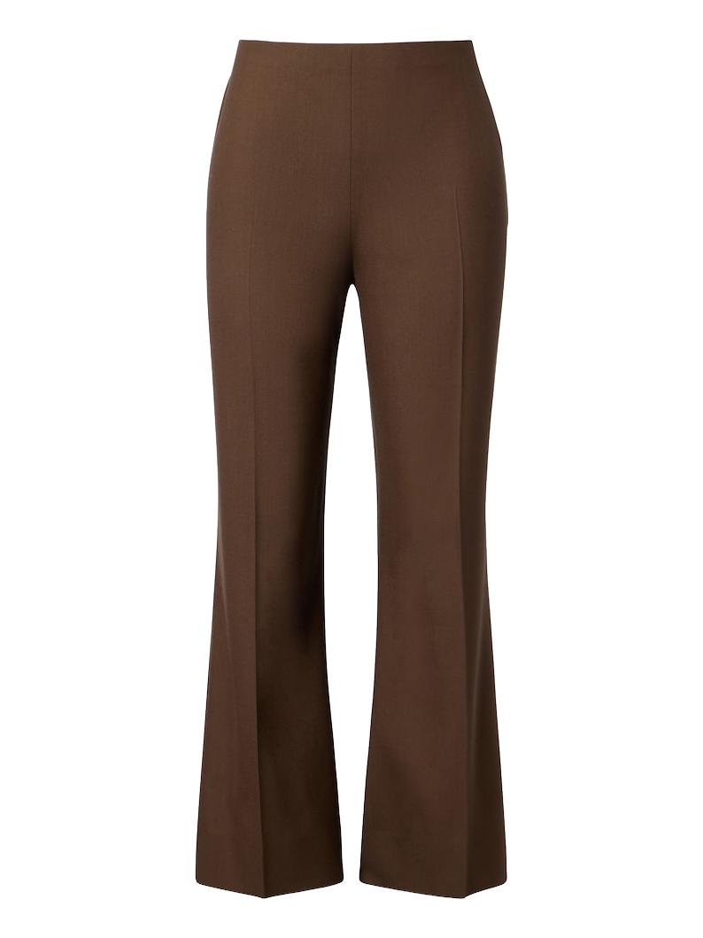 KHAITE Khaite Walter Cropped Virgin Wool Flared Pants