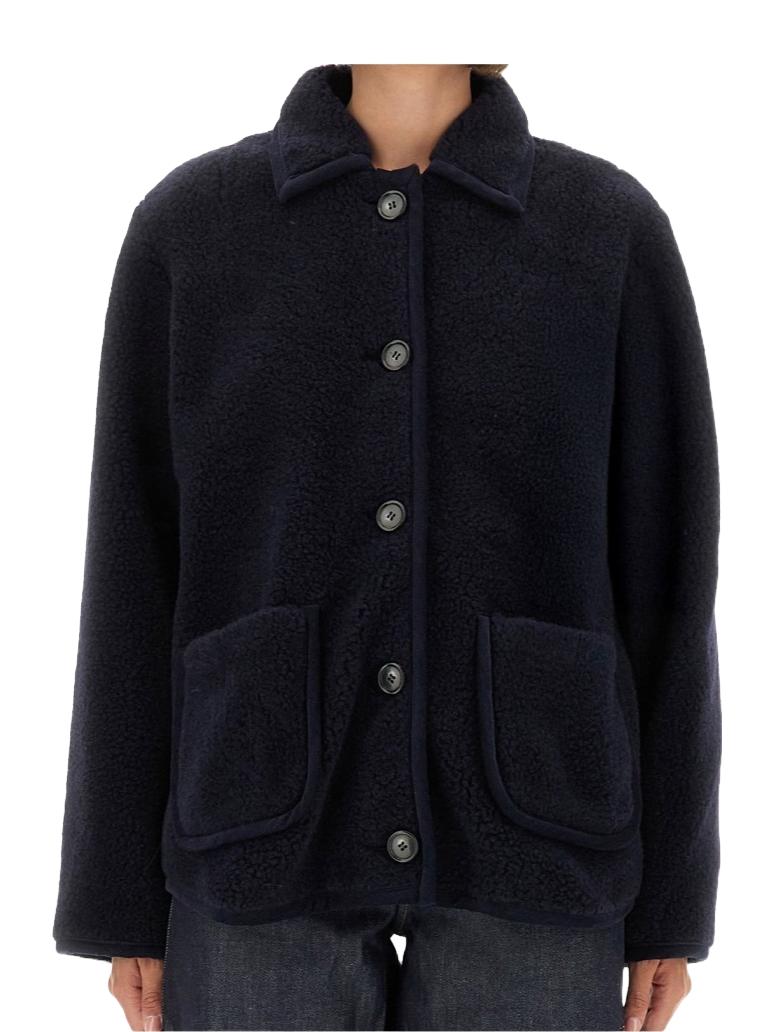 A.P.C. A.P.C. Textured Buttoned Jacket