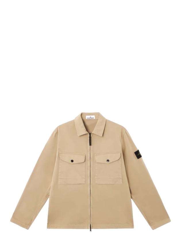 STONE ISLAND Stone Island Compass Patch Zipped Shirt Jacket