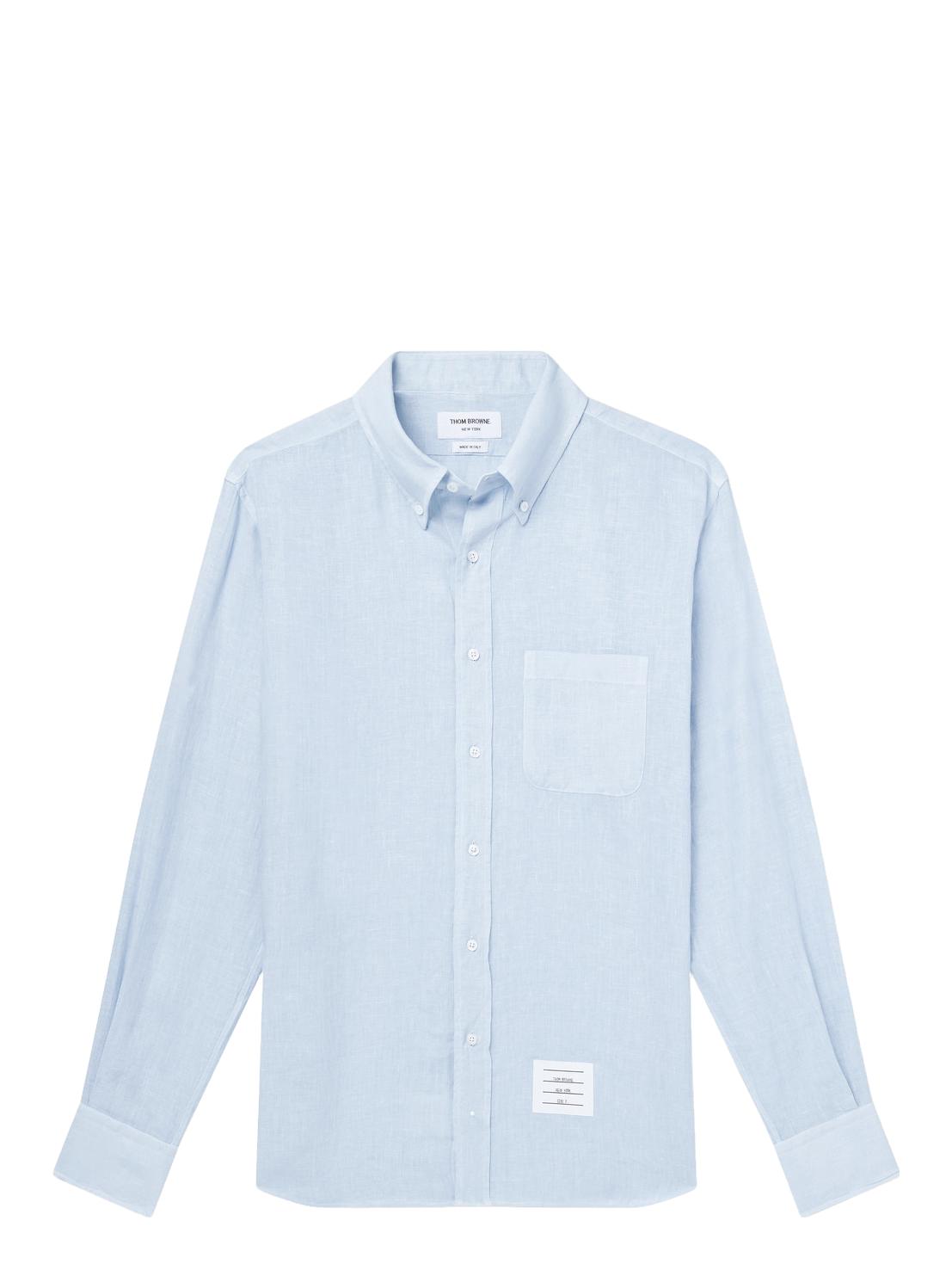 THOM BROWNE Thom Browne - Garment-Dyed Linen Shirt - Men - Blue - 1