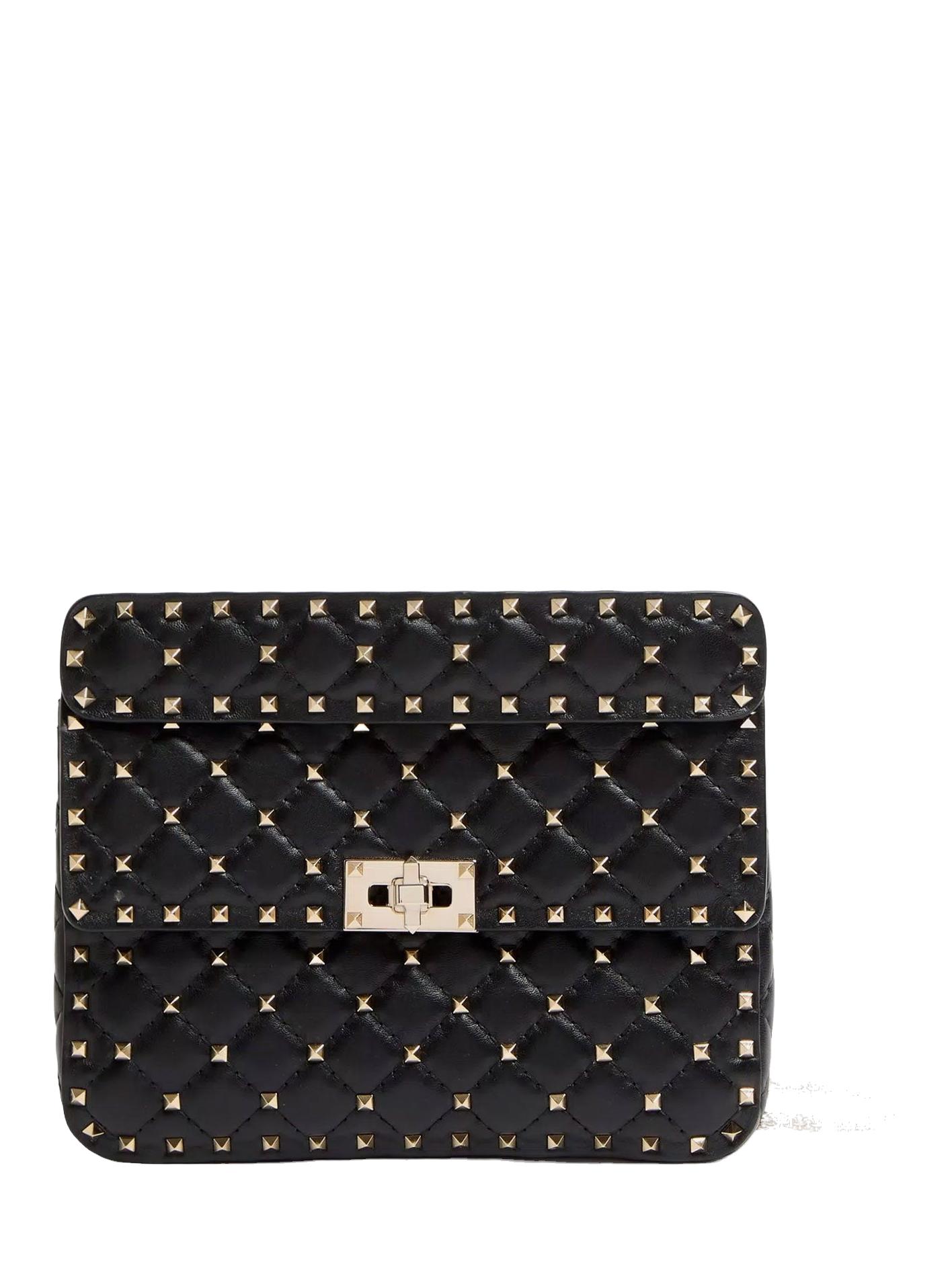 VALENTINO VALENTINO GARAVANI Rockstud Spike Leather Bag with Allover Studs