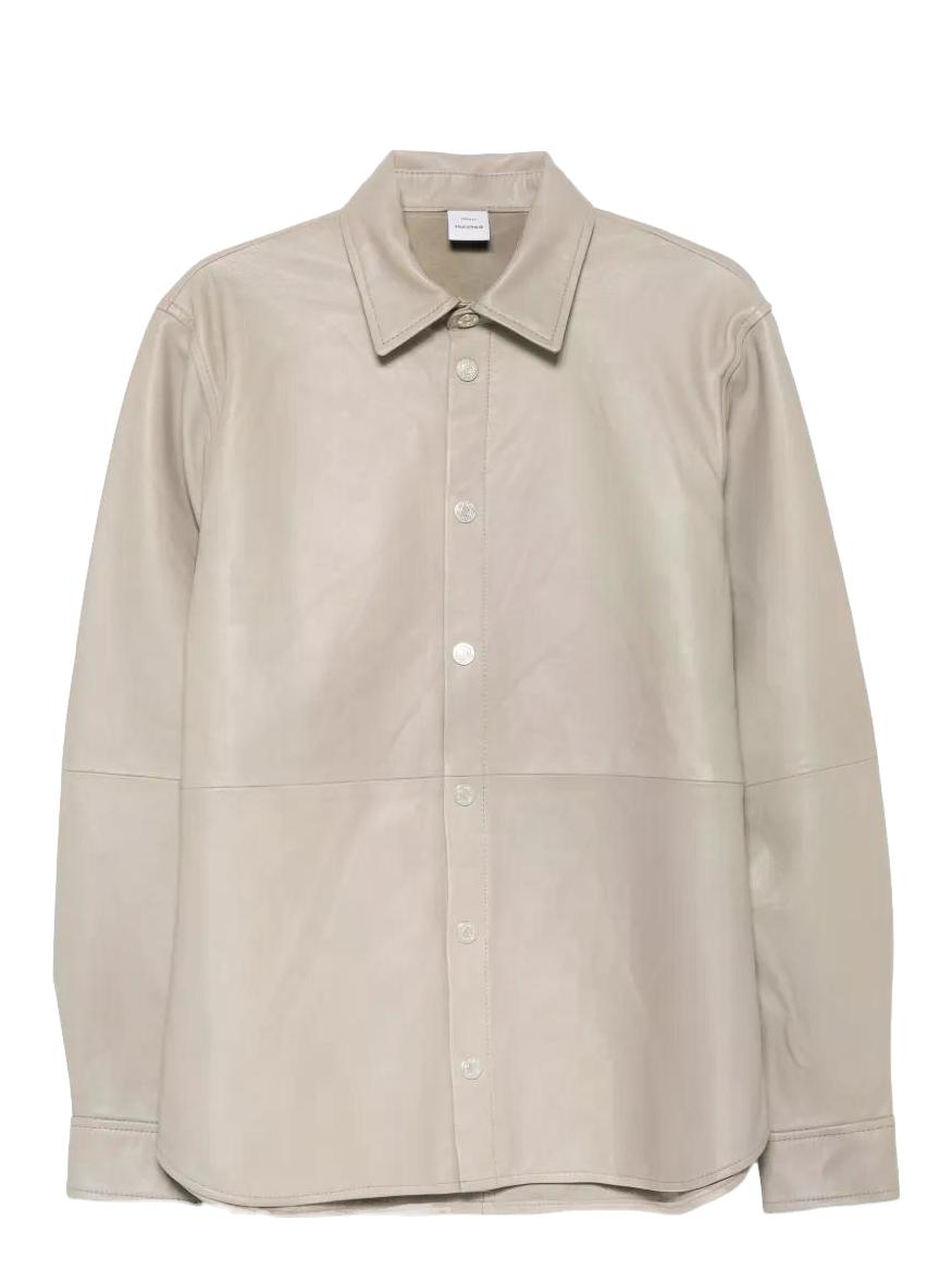 WON HUNDRED long-sleeve leather shirt
