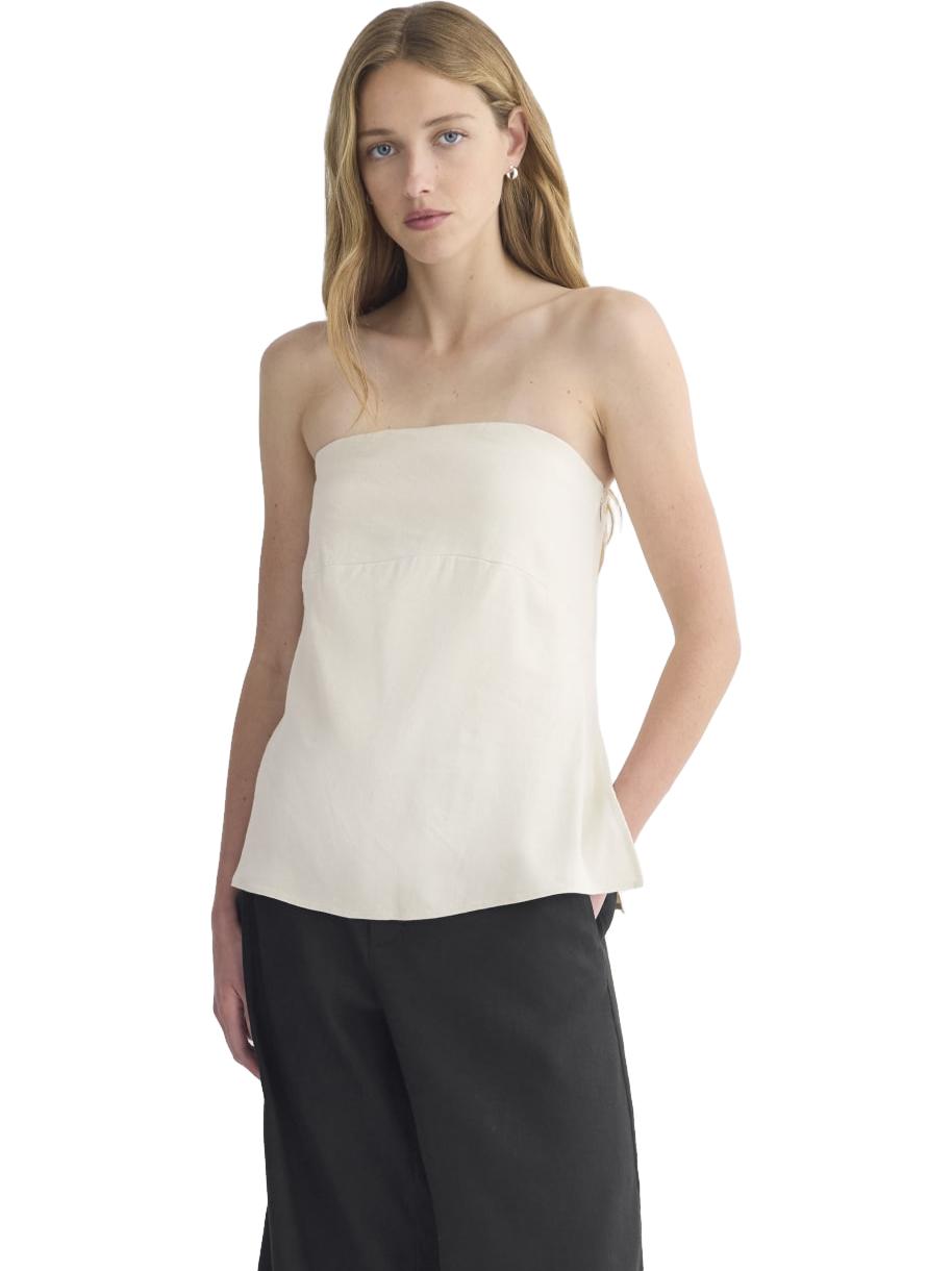 EVERLANE EVERLANE Stretch Linen Bandeau Top