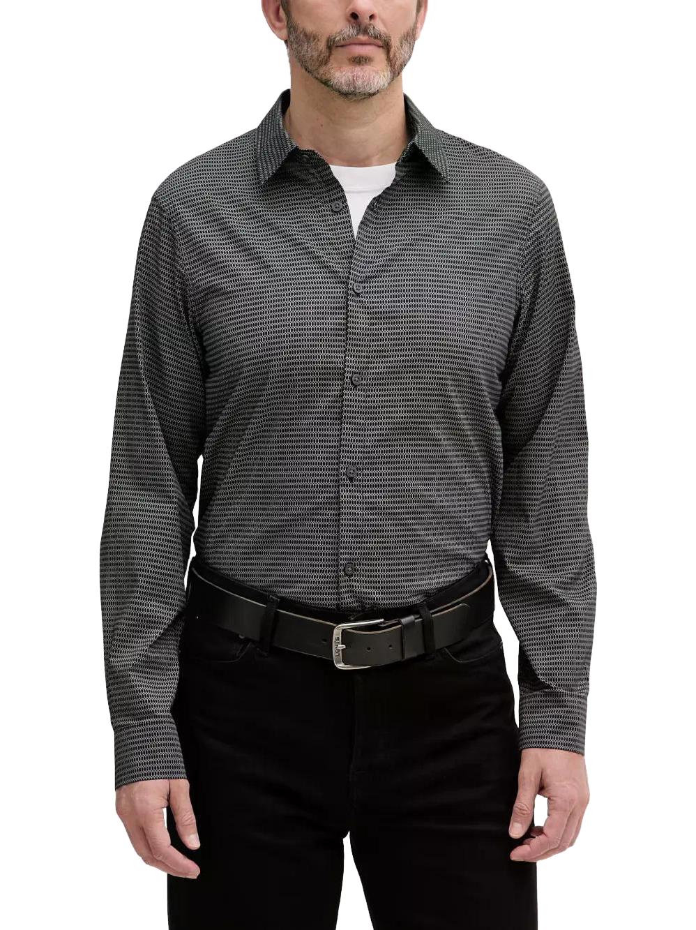 ARMANI EXCHANGE geometric-print long-sleeve shirt