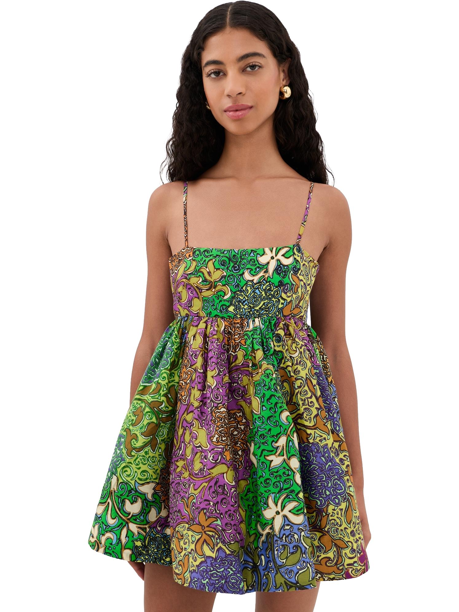 ALEMAIS ALÉMAIS Marnie Mini Dress with Floral Print and Cut-Out Detail