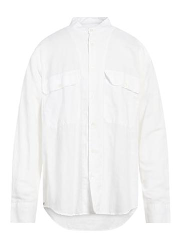 ARMANI EXCHANGE man shirt military green size m linen, cotton