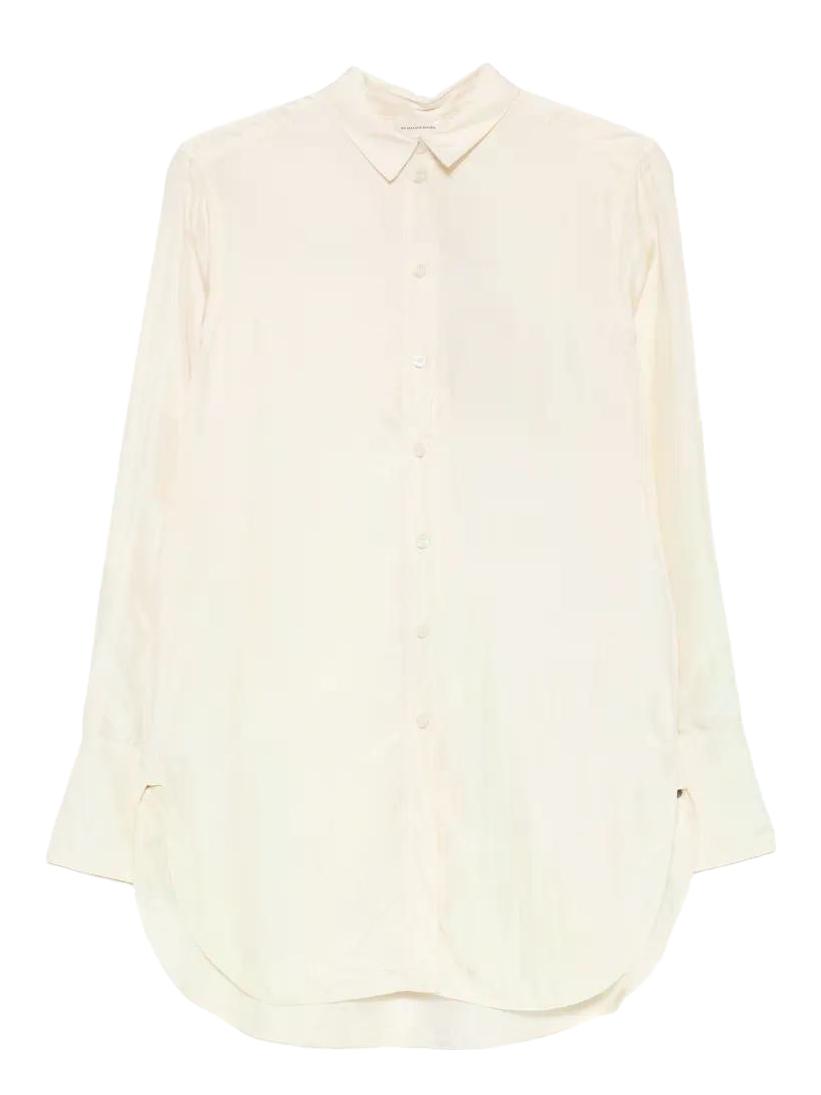 BY MALENE BIRGER By Malene Birger Cream White Slub Texture Shirt