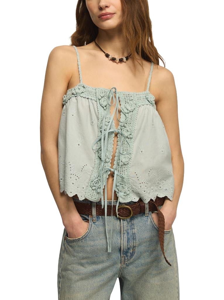 LUCKY BRAND Lucky Brand Crochet Trim Camisole