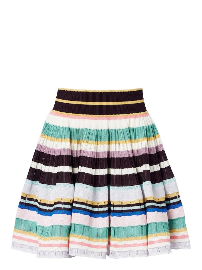 ALAÏA Alaia Striped Knitted Miniskirt