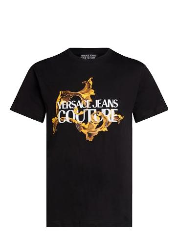 VERSACE man t-shirt black size xxs cotton