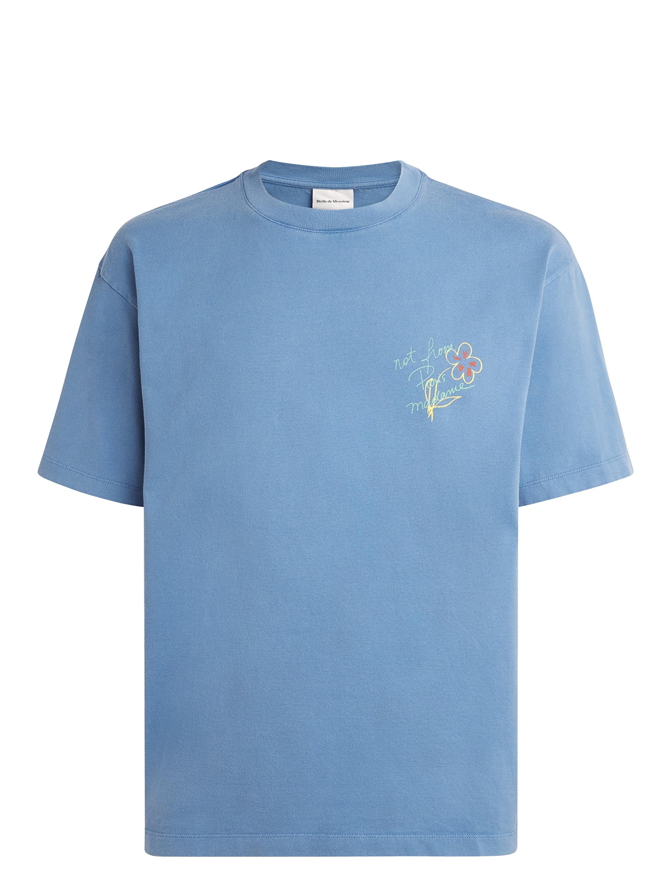 DROLE DE MONSIEUR cotton esquisse slogan t-shirt