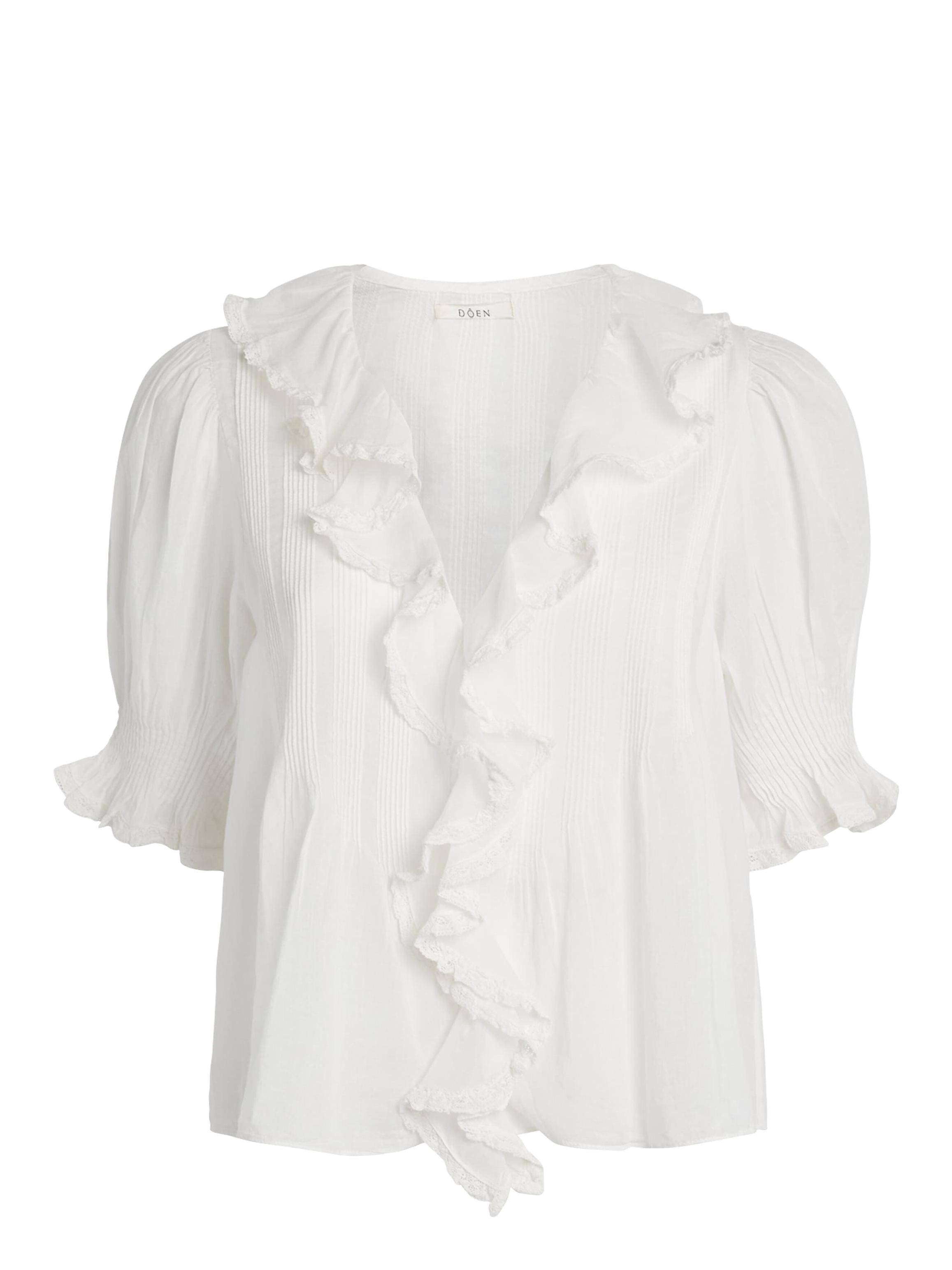 DÔEN Dôen Organic Cotton Ruffled Blouse