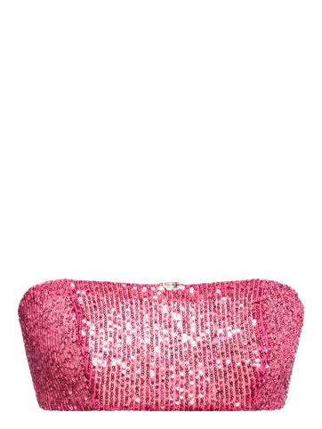 ELISABETTA FRANCHI Elisabetta Franchi Sequin Tube Top