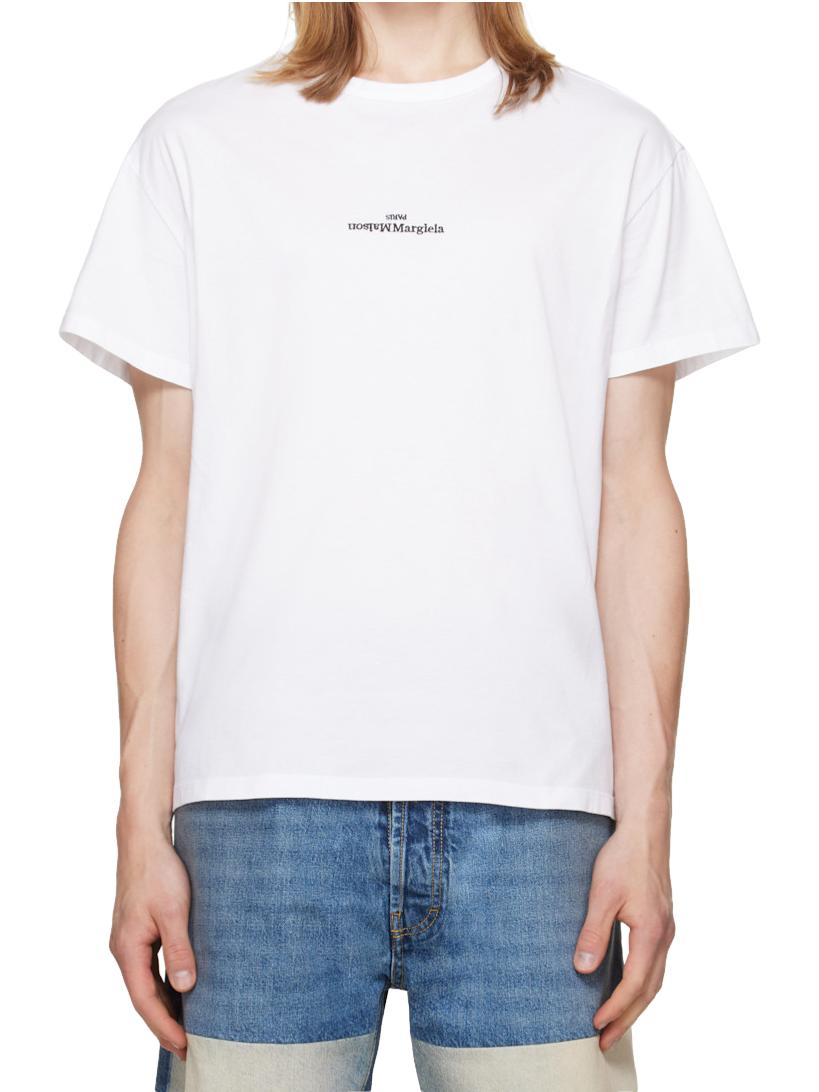MAISON MARGIELA Maison Margiela Logo Embroidered Crewneck T-Shirt