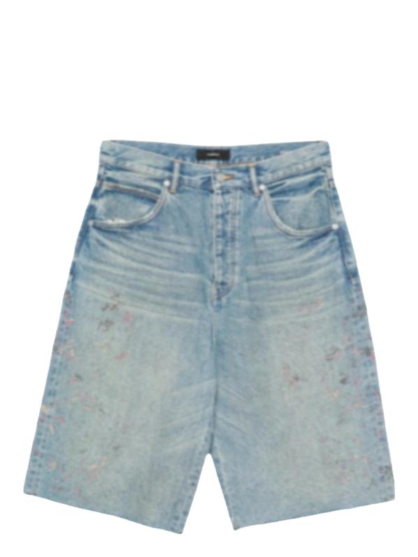 PURPLE BRAND PURPLE BRAND Distressed Denim Shorts with Raw Hem