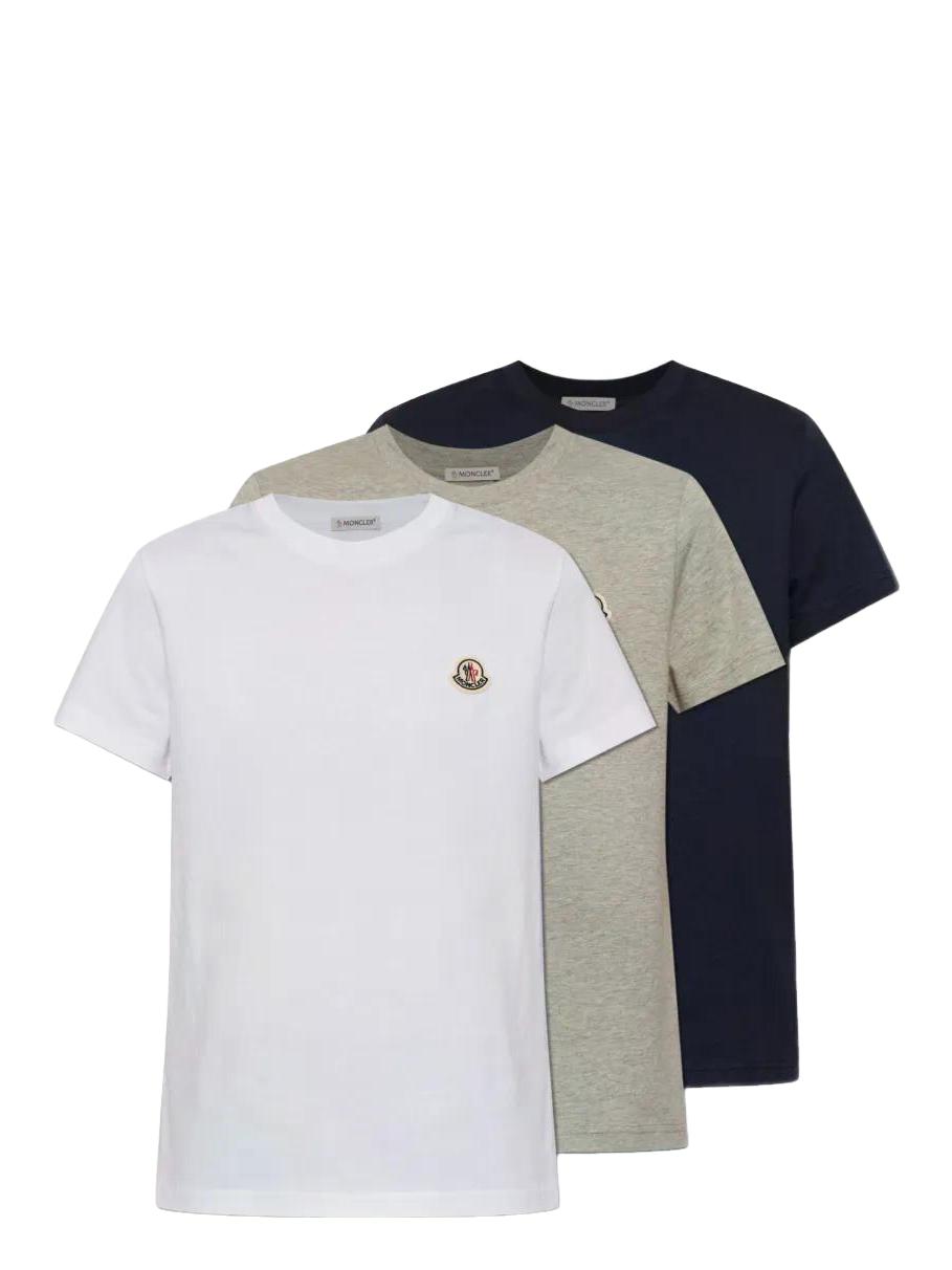 MONCLER Moncler Three-Pack Logo Patch T-Shirts