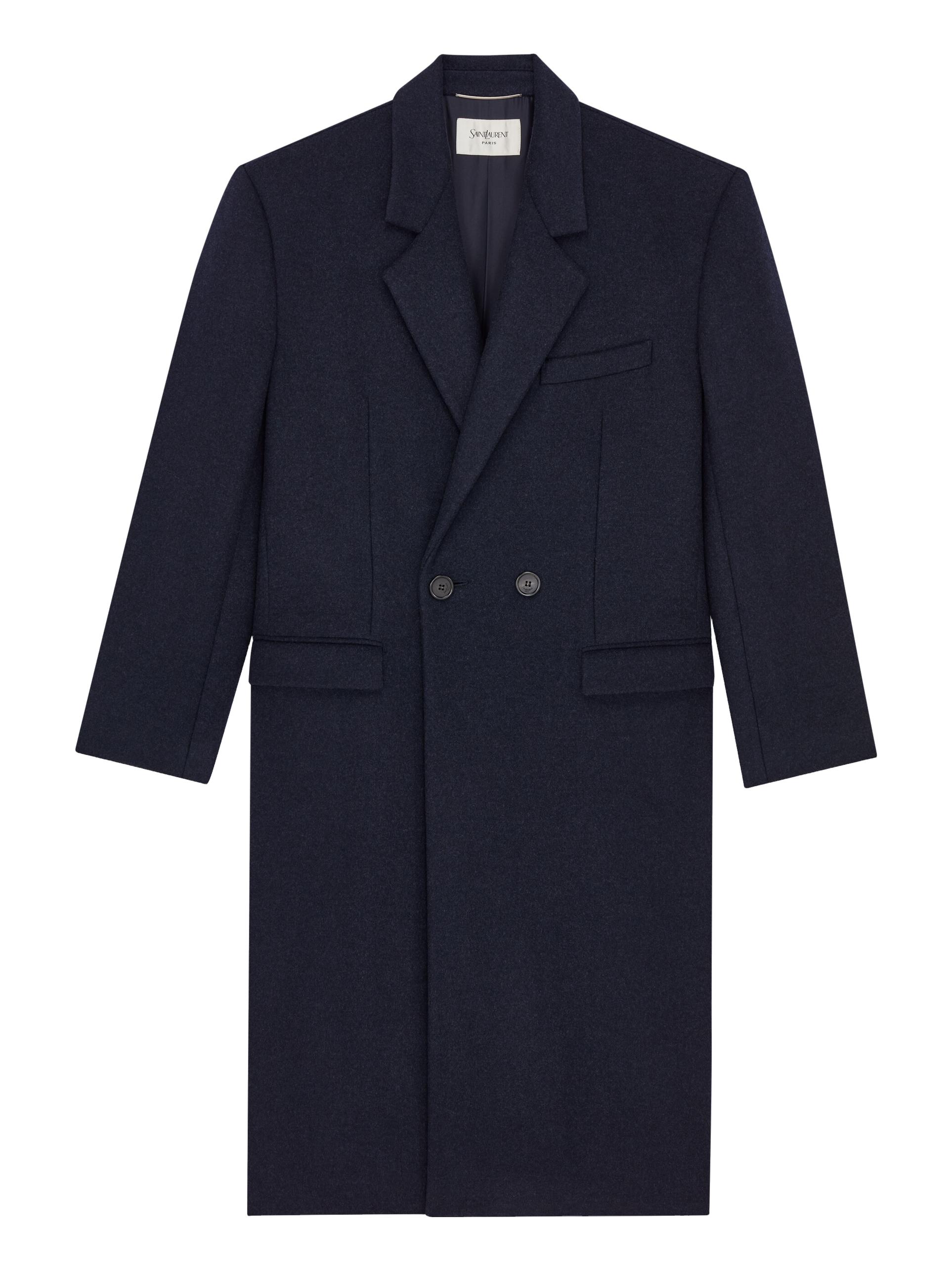 SAINT LAURENT SAINT LAURENT 80's Double-Face Wool Felt Coat