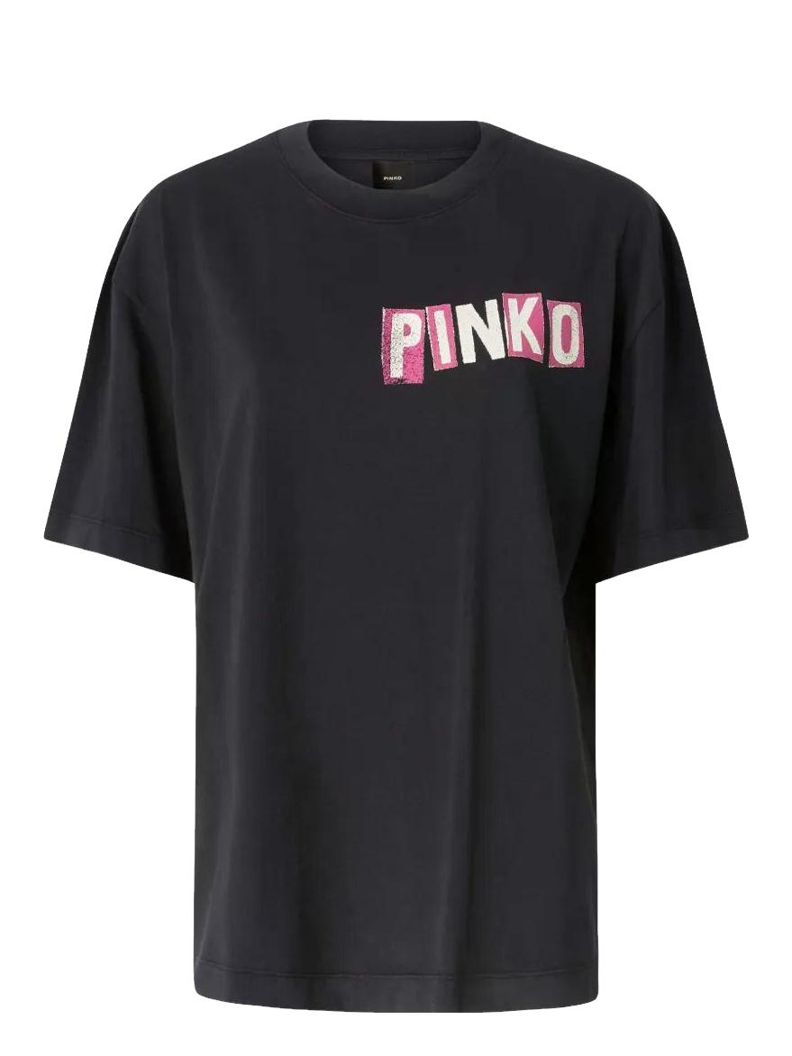 PINKO PINKO Logo Print Swan Graphic T-Shirt