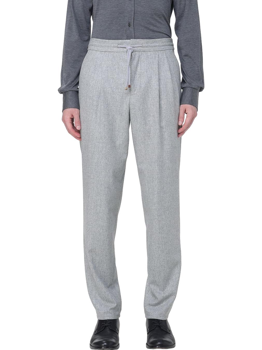 BRUNELLO CUCINELLI Brunello Cucinelli Virgin Wool Slim Fit Drawstring Trousers