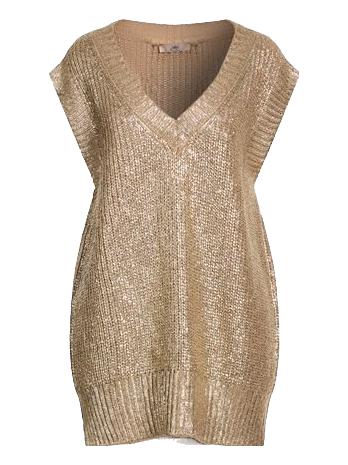 HERNO HERNO Pleated Metallic Knit Midi Skirt