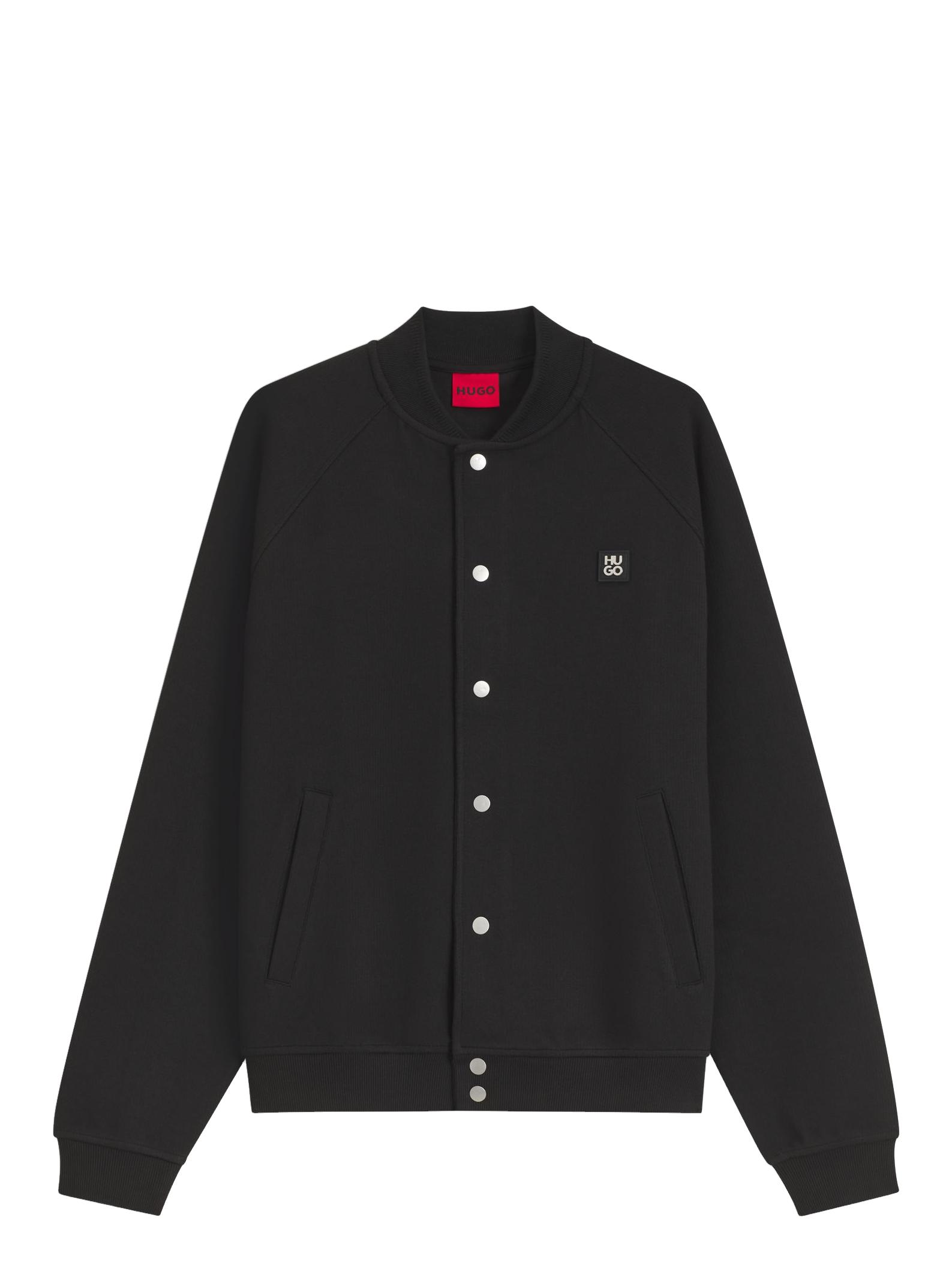 HUGO HUGO Interlock Jersey Bomber Jacket with Logo Trim