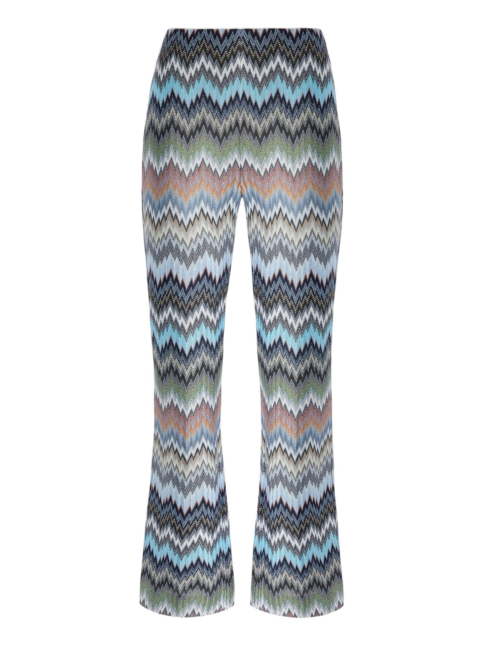 MISSONI Missoni Chevron Snake-Pattern Viscose Flared Trousers
