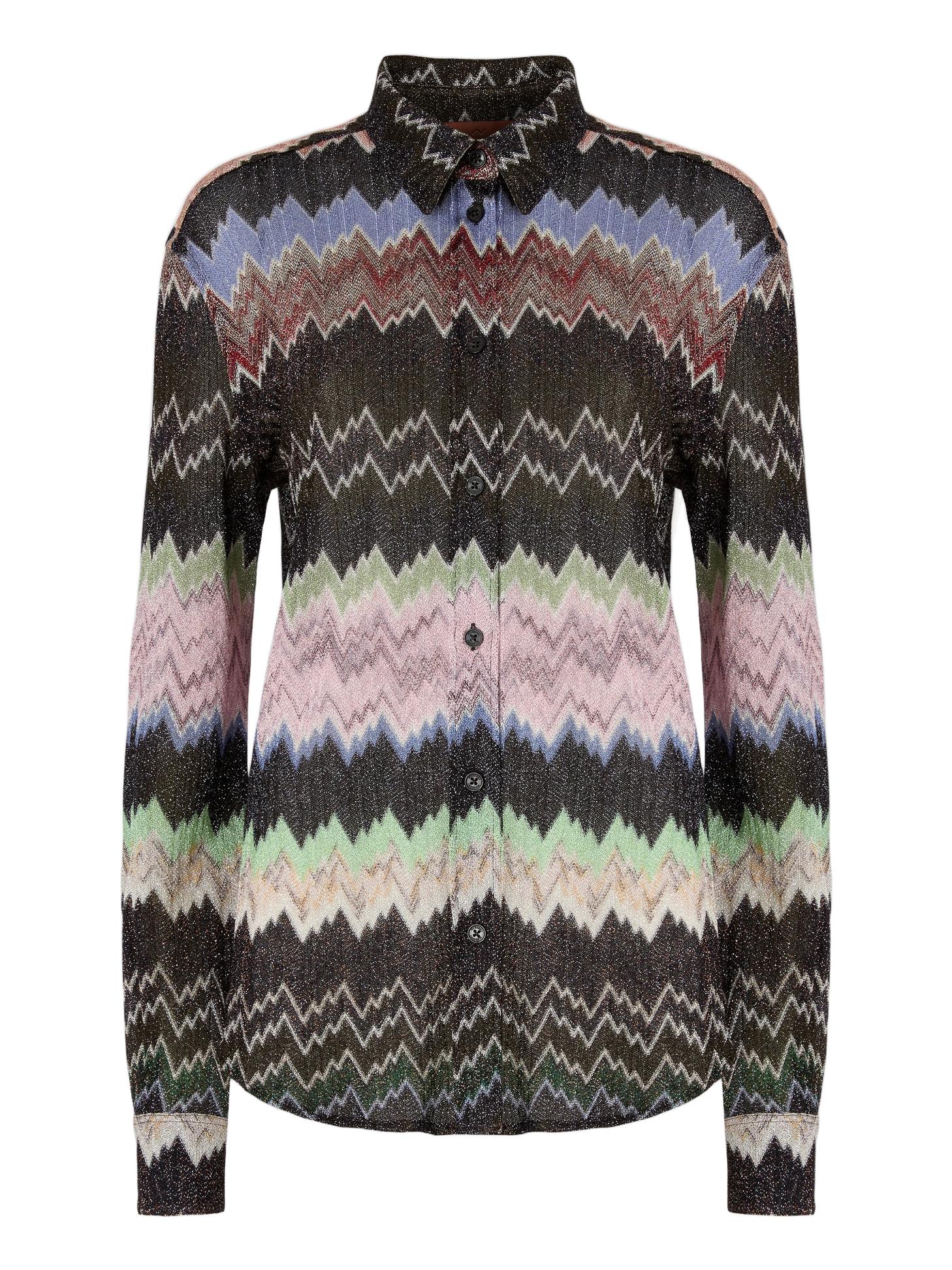 MISSONI Missoni Snake-Pattern Viscose Lamé Shirt