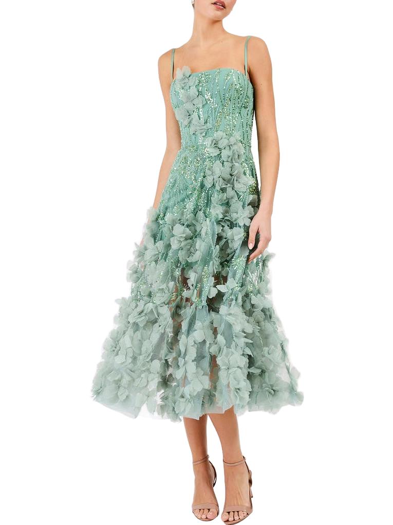 HELSI Helsi Lily Sequin Floral Appliqué Midi Dress