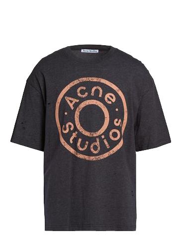 ACNE STUDIOS man t-shirt khaki size xxs cotton, polyester