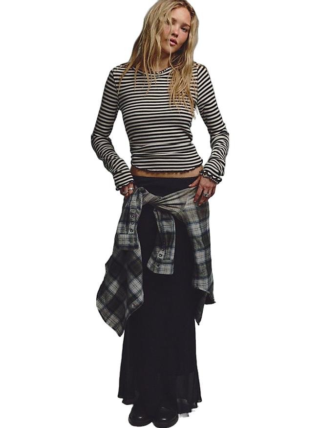 FREE PEOPLE Chloe Solid Maxi Skirt