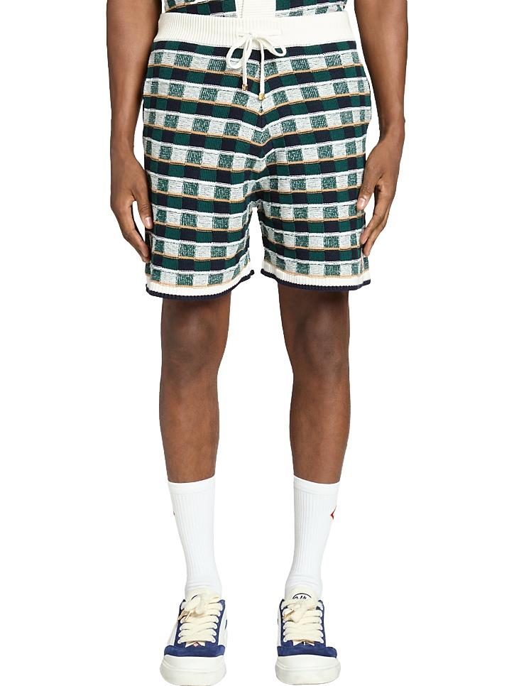 CASABLANCA Casablanca Check Embroidery Shorts