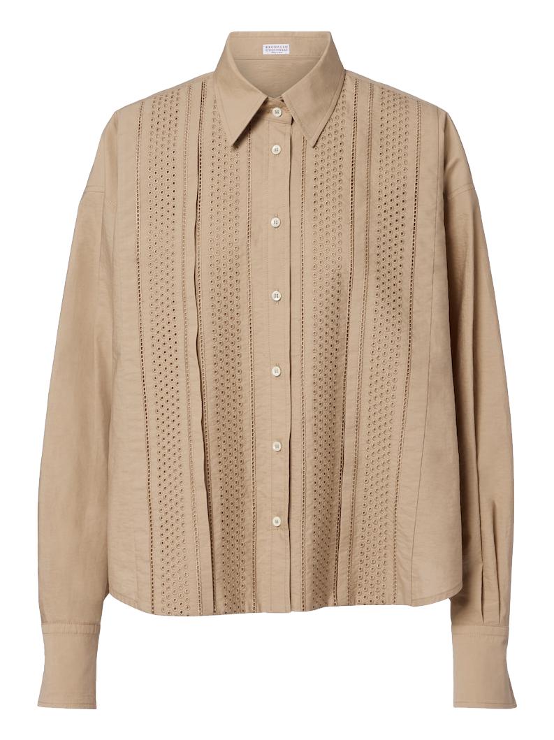 BRUNELLO CUCINELLI Brunello Cucinelli Embroidered Cotton-Blend Shirt