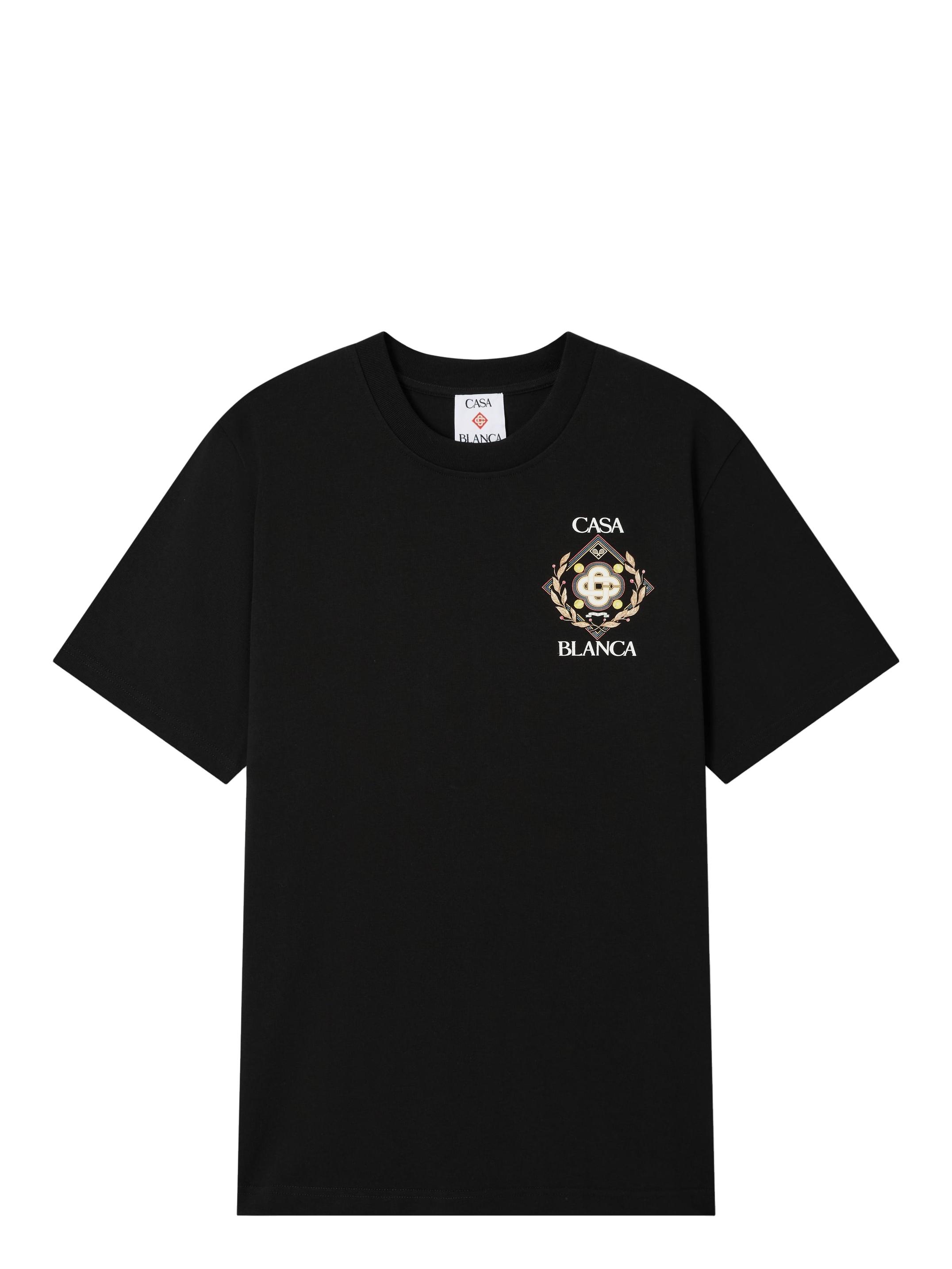 CASABLANCA black championship short sleeve t-shirt,