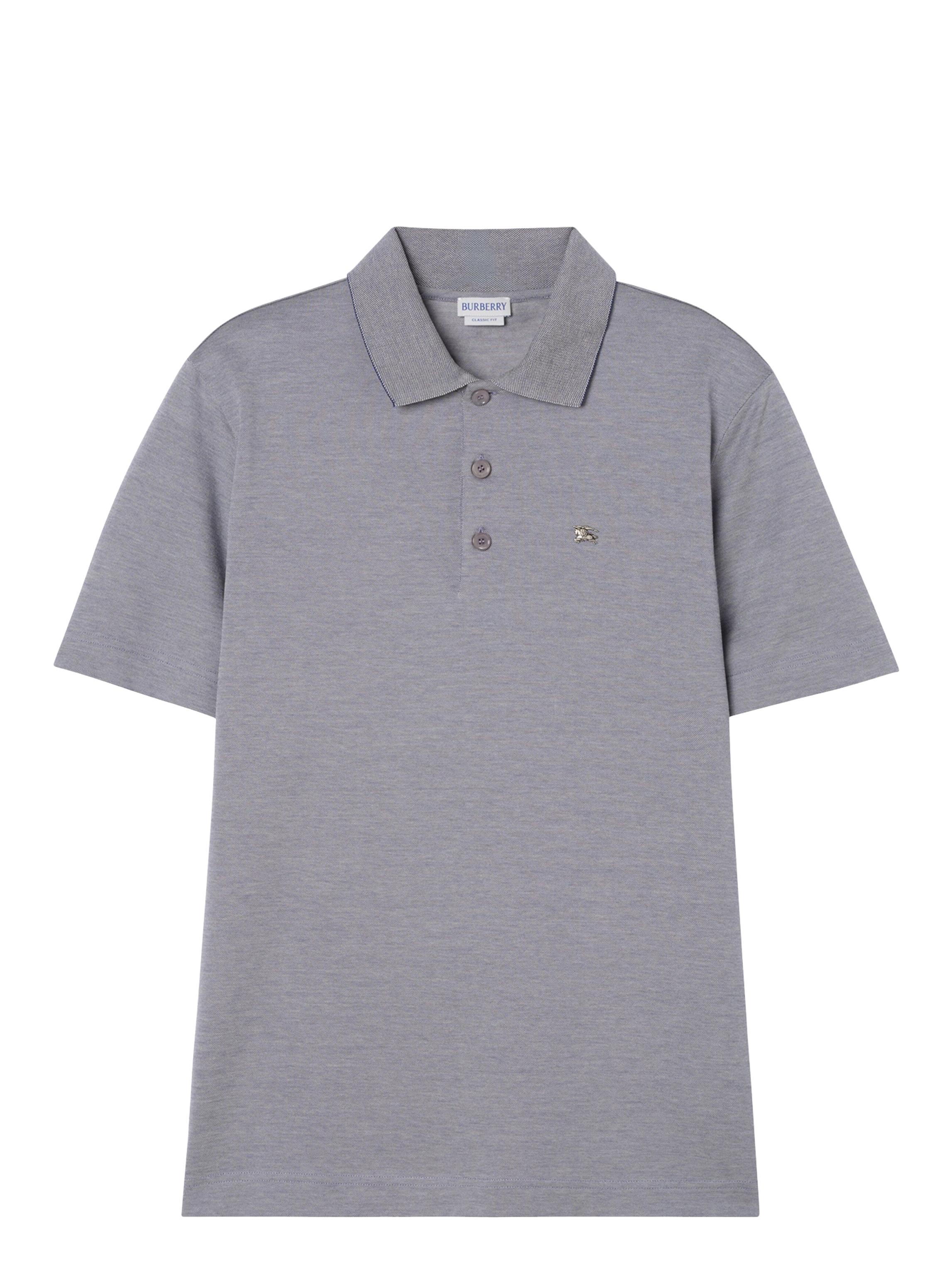 BURBERRY cotton metallic ekd polo shirt