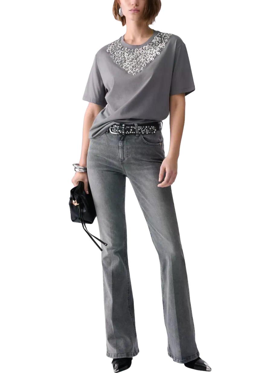LIU JO LIU JO T-shirt with Jewel Embellishment