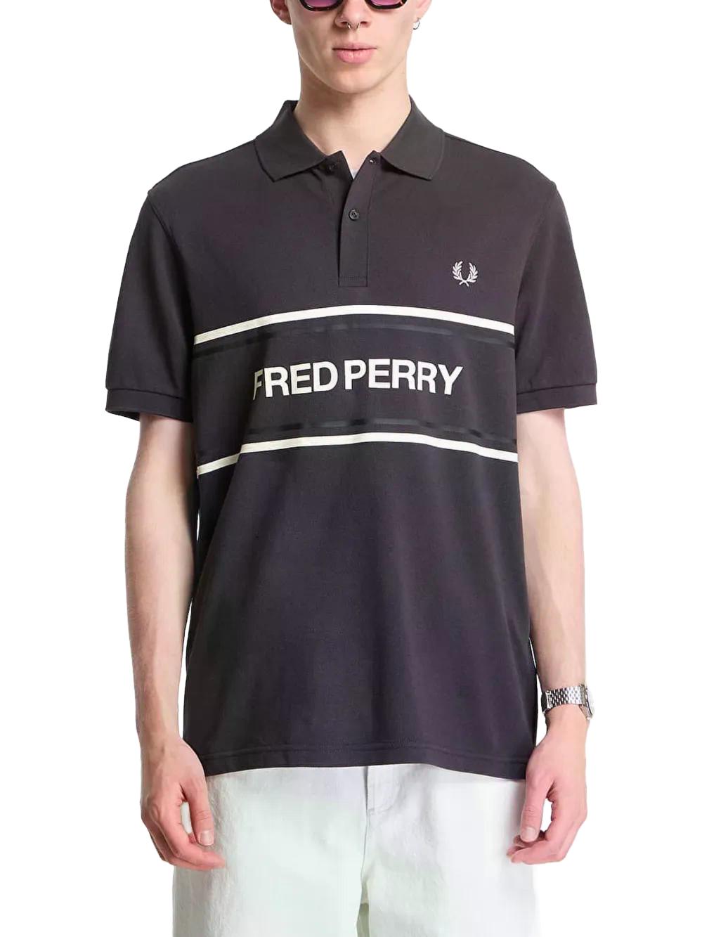 FRED PERRY graphic-print polo shirt