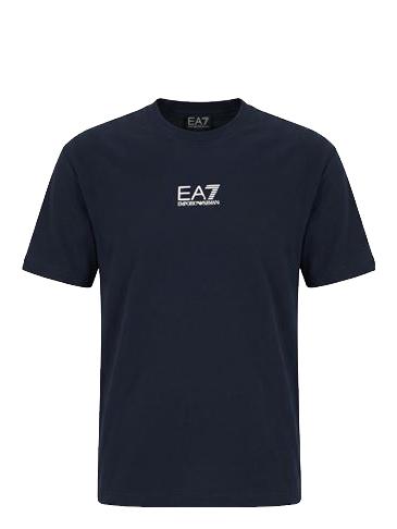 EA7 man t-shirt midnight blue size m cotton