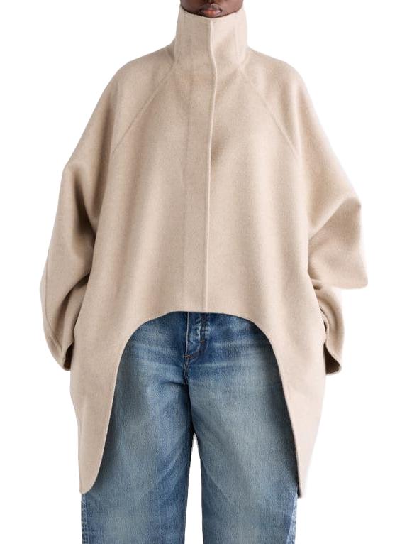 ALAÏA Alaïa Asymmetric Double Face Cashmere Coat