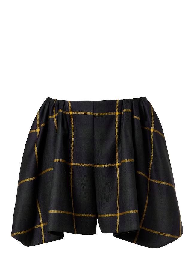 PATOU Patou Checked Virgin Wool Shorts
