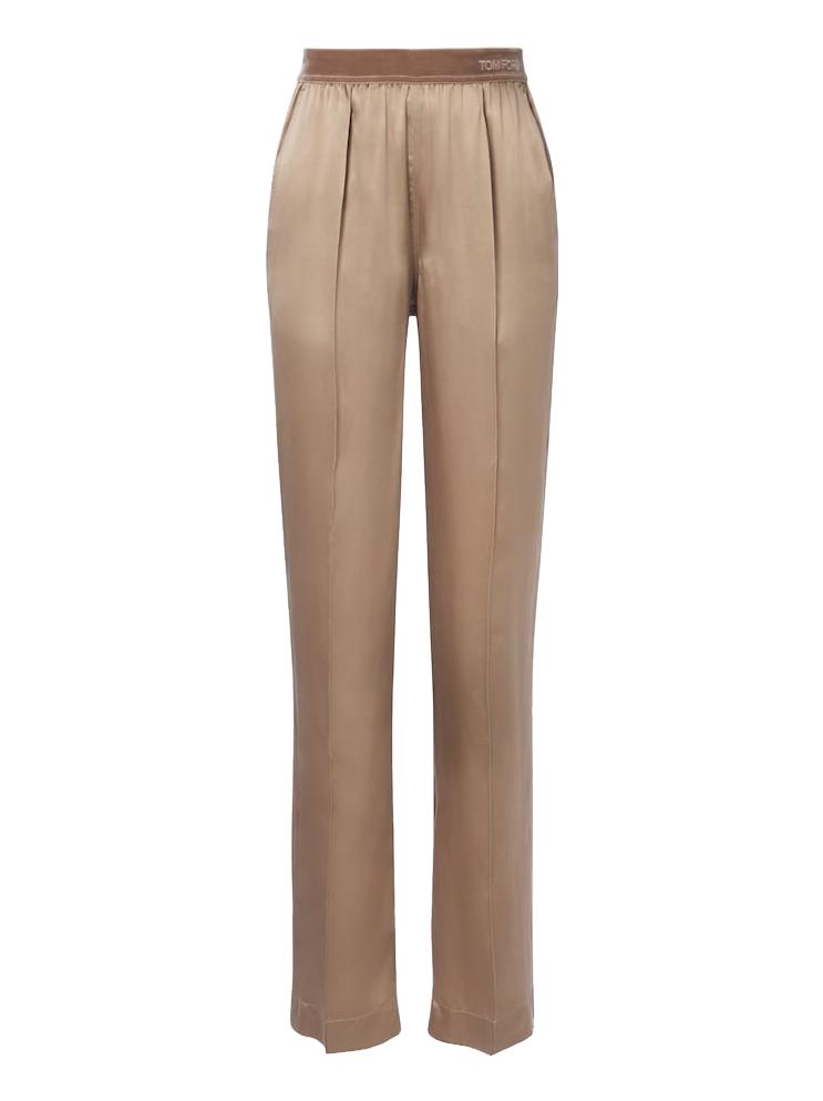 TOM FORD Tom Ford Silk Satin Straight Leg Trousers
