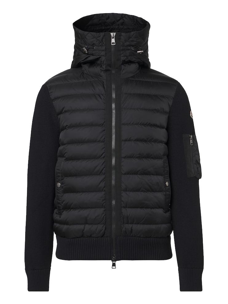 MONCLER Moncler Down-Paneled Cardigan with Drawstring Hood